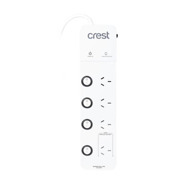 Buy Crest Multipurpose Power Board With 4 Socket & Switch Surge ...