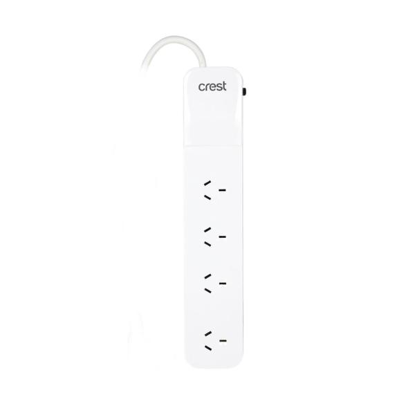 Buy Crest 4 Socket Surge Protected 1.2m Power Board 1 each | Coles