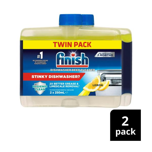Buy Finish Dishwasher Cleaner Lemon Twin 2x250mL 500mL | Coles