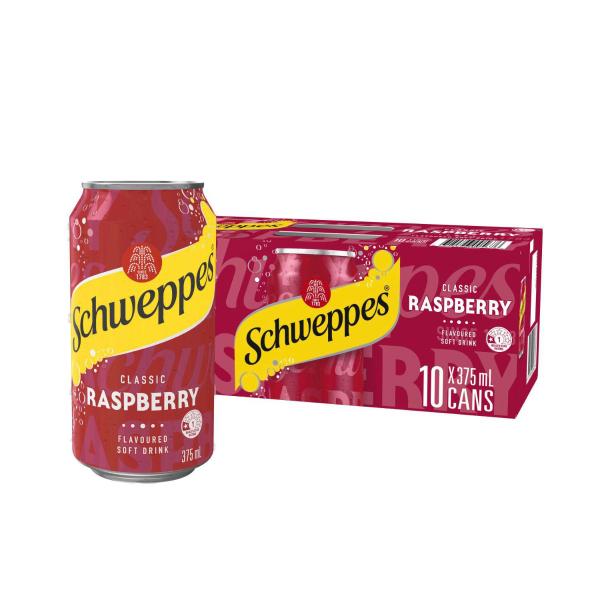 Buy Schweppes Traditional Raspberry Soft Drink Cans Multipack 375ml x ...