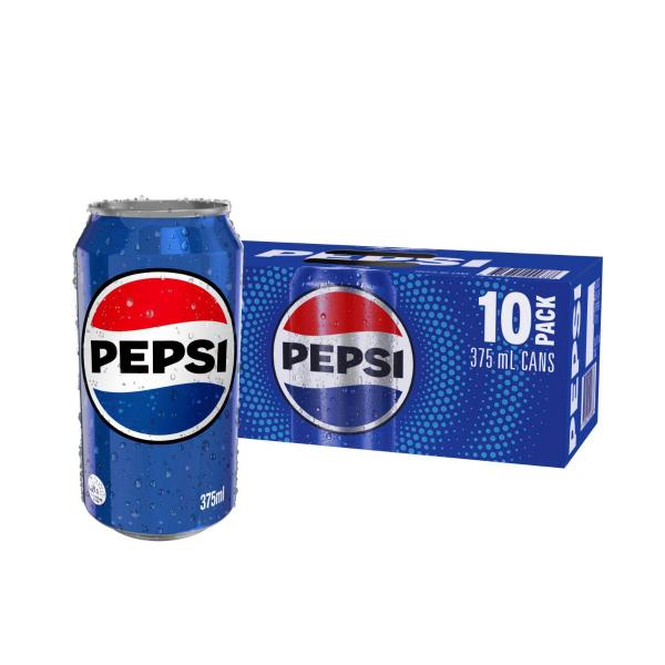 Buy Pepsi Cola Soft Drink Cans Multipack 375ml 10 Pack | Coles