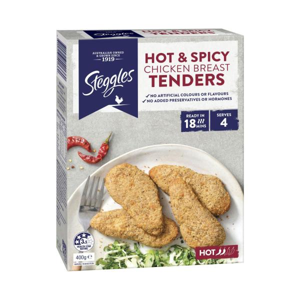 Buy Steggles Frozen Hot & Spicy Chicken Breast Tenders 400g | Coles