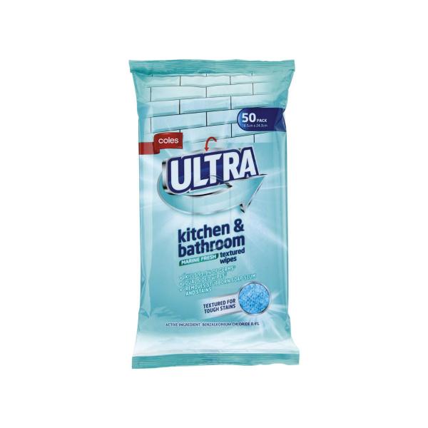 Buy COLES ULTRA KITCHEN & BATHROOM WIPES | Coles