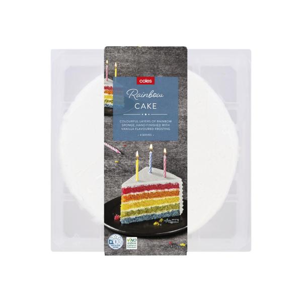 Buy COLES RAINBOW CAKE | Coles