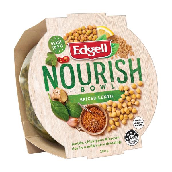 Buy Edgell Nourish Bowl Spiced Lentil Chickpeas & Brown Rice Ready To ...