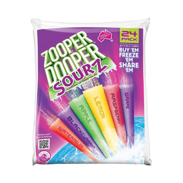 Buy Zooper Dooper Water Ice Sourz 24 pack | Coles