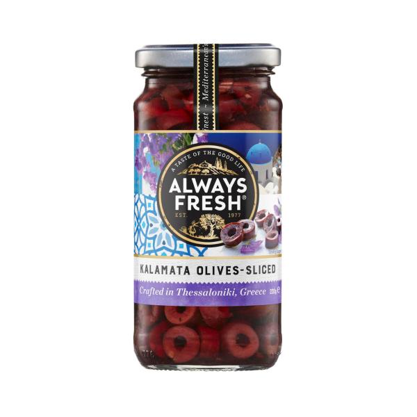 Buy Always Fresh Olives Sliced Kalamata 220g | Coles