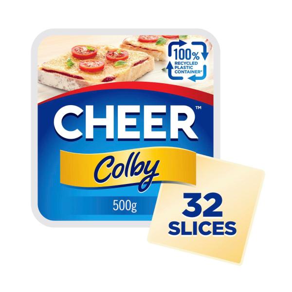Buy Cheer Colby Cheese Slices 500g | Coles