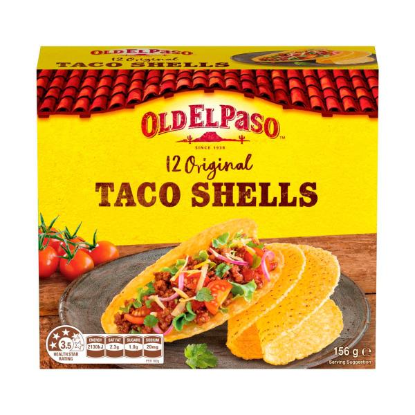 Buy Old El Paso Taco Shells 12 Pack 156g | Coles