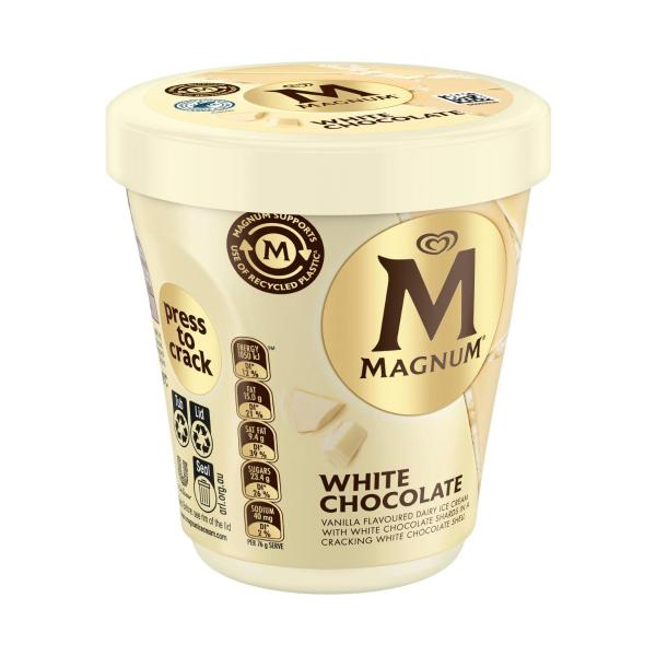 Buy MAGNUM ICE CREAM WHITE TUB | Coles