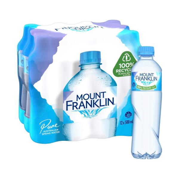 Buy Mount Franklin Water Multipack Bottles 12 x 500ml 12 Pack | Coles