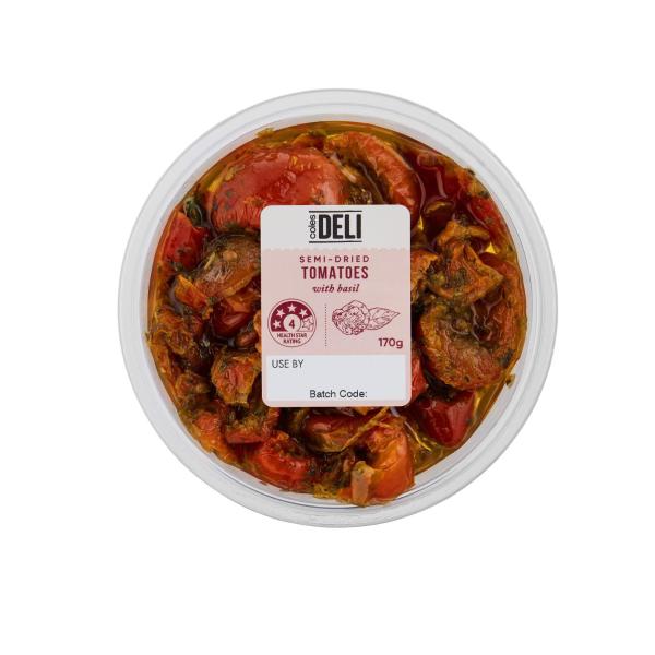 Buy COLES SEMI DRIED TOMATOE FRESH BASIL | Coles