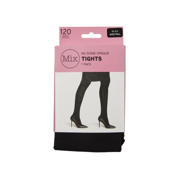 Buy Mix No Shine Opaque Tights 120 Denier Black Ave/tall 1 pack | Coles