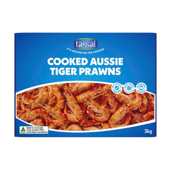 Buy Coles Deli Frozen Australian Cooked Black Tiger Prawns Extra Large ...