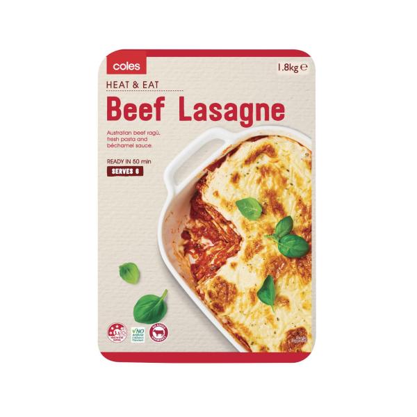 Buy Coles Beef Lasagne 1.8kg | Coles