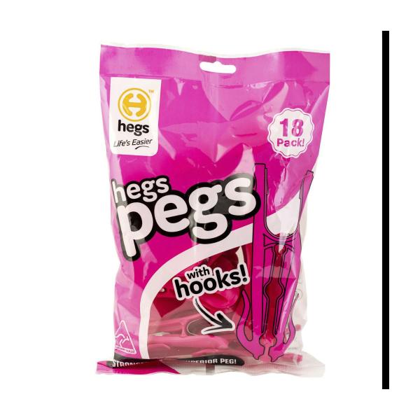 Buy Hegs Pink Pegs 18 pack | Coles