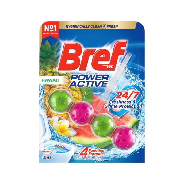 Buy Bref Power Active Toilet Cleaner Rim Block Hawaii 50g | Coles