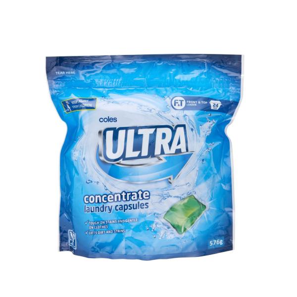 Buy Coles Ultra Concentrate Laundry Liquid Capsules 24 pack | Coles