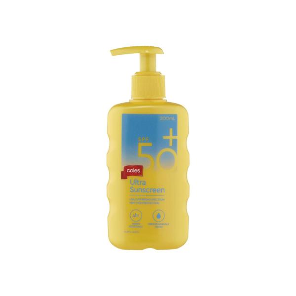 Sunscreen coles store