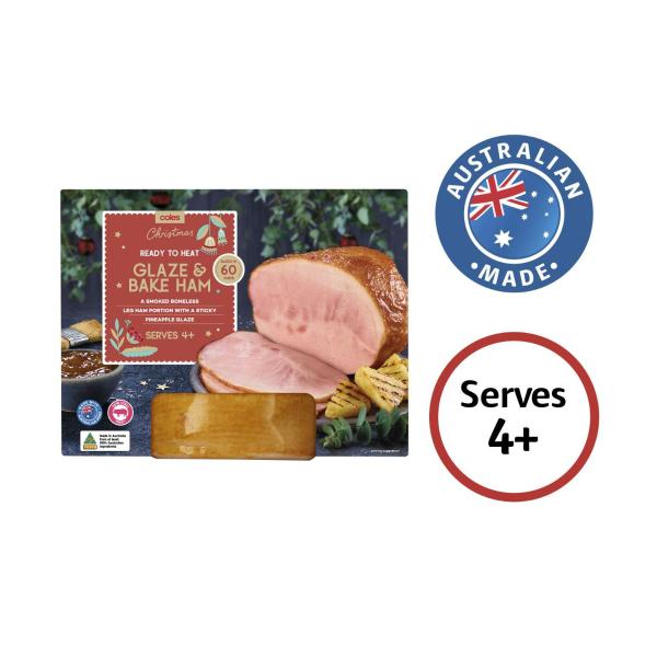 Buy COLES GLAZE & BAKE BONELESS LEG HAM | Coles