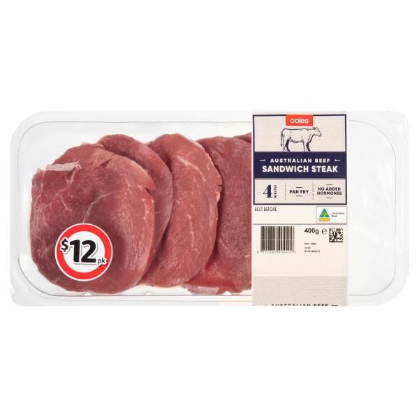 Buy COLES BEEF SANDWICH STEAK | Coles