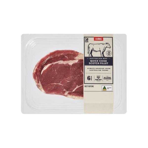 Buy COLES QUICK COOK BEEF SCOTCH FILLET | Coles