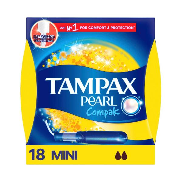 Buy Tampax Pearl Compak Mini Applicator Tampons 18 Pack | Coles