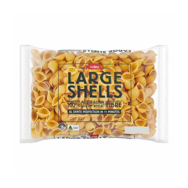 Buy Coles Durum Wheat Pasta Shells Large 500g | Coles