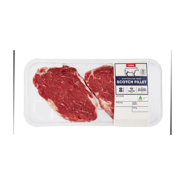 Buy COLES RR 11x5 BEEF SCOTCH FILLET STEAK | Coles