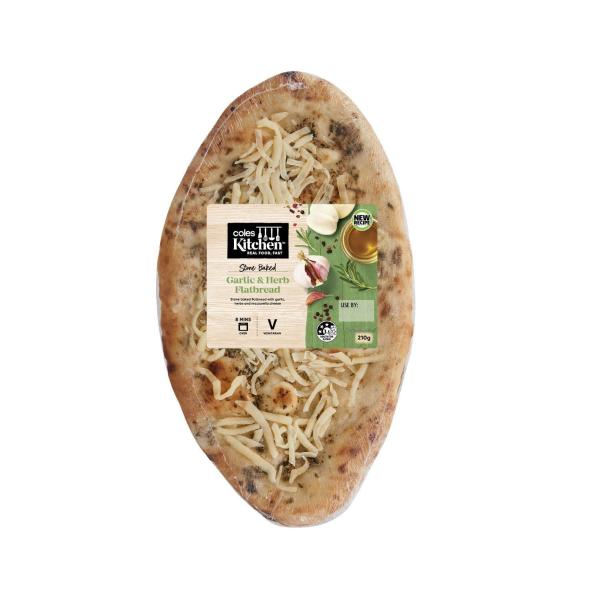 Buy COLES KITCHEN FLATBREAD GARLIC & HERB | Coles