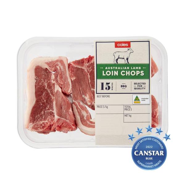 Buy COLES LAMB LOIN CHOPS 7 X 5 | Coles