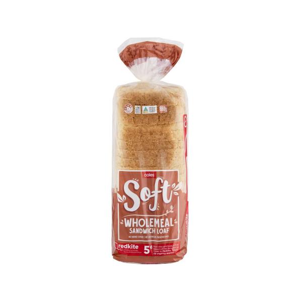 Buy Coles Soft Wholemeal Sandwich Loaf 650g | Coles