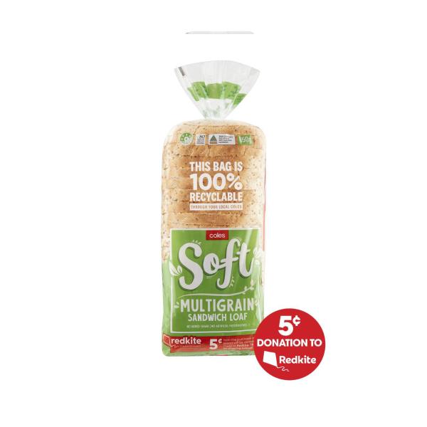 Buy Coles Soft Multigrain Sandwich Loaf 700g | Coles