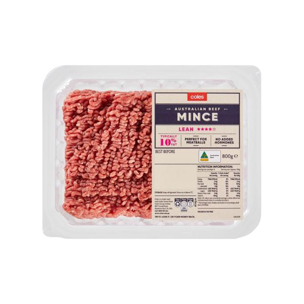 Buy COLES RR 9X7 BEEF LEAN MINCE | Coles