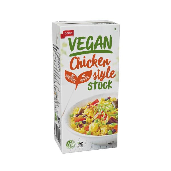 Buy COLES VEGAN STYLE CHICKEN STOCK Coles