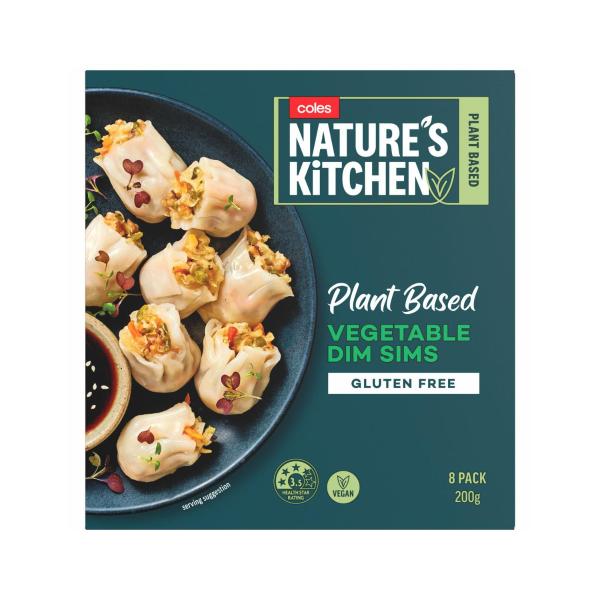 Buy Coles Nature's Kitchen Vegetable Dim Sims 200g | Coles