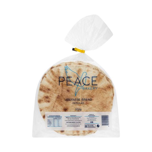 Buy Peace Bakery Lebanese Bread White 6 Pack 500g | Coles