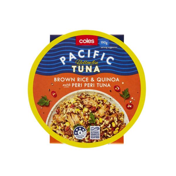 Buy Coles Pacific Brown Rice & Quinoa With Peri Peri Tuna 190g | Coles