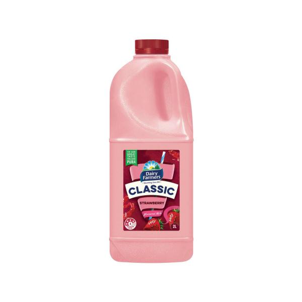 Buy Dairy Farmers Classic Strawberry Flavoured Milk 2L | Coles