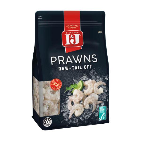 Buy I&J Frozen Raw Prawns Tail Off 500g | Coles