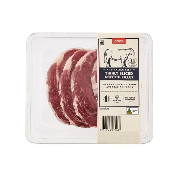 Buy COLES BEEF SCOTCH FILLET THIN CUT | Coles