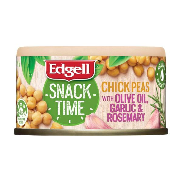 Buy Edgell Snack Time Chick Peas Olive Oil Garlic & Rosemary 70g | Coles