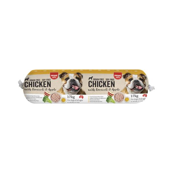Buy Prime 100 Dog Roll Chicken With Broccoli & Apple Dog Food 1.7kg | Coles