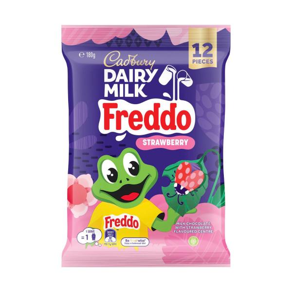 Buy Cadbury Dairy Milk Chocolate Freddo Strawberry Sharepack 12 Pack 180g | Coles