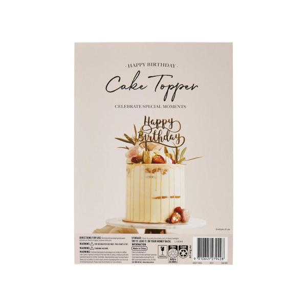 Buy HAPPY BIRTHDAY ACRYLIC PLAQUE GOLD & SILVER | Coles