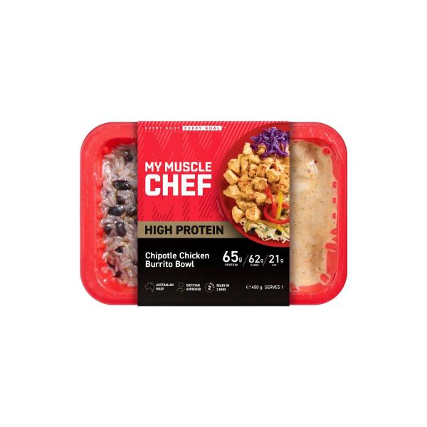 Buy My Muscle Chef Chicken Chipotle Burrito Bowl 450g | Coles