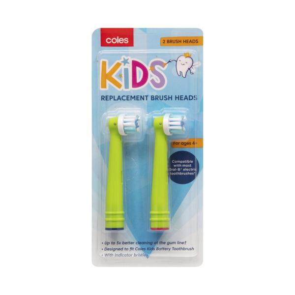 Buy Coles Kids Replacement Brush Heads 2 pack | Coles