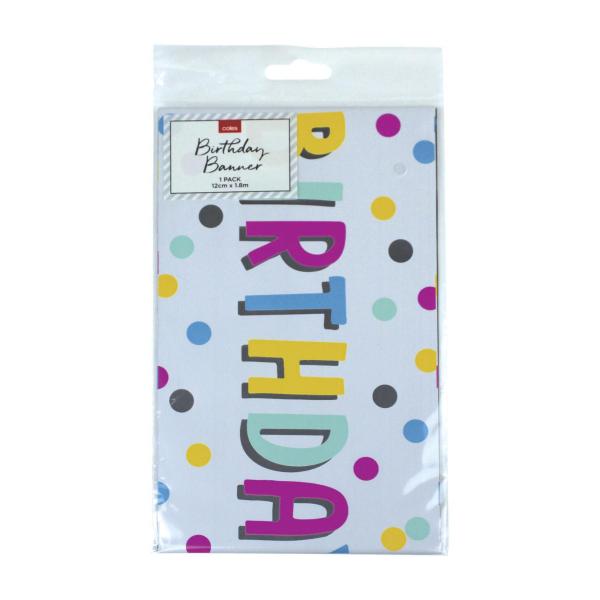 Buy Coles Birthday Banner 1 each | Coles