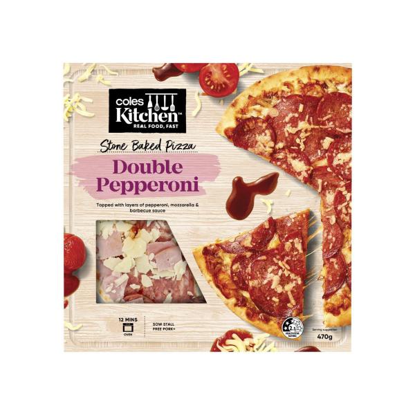Buy COLES KITCHEN PIZZA DOUBLE PEPPERONI | Coles