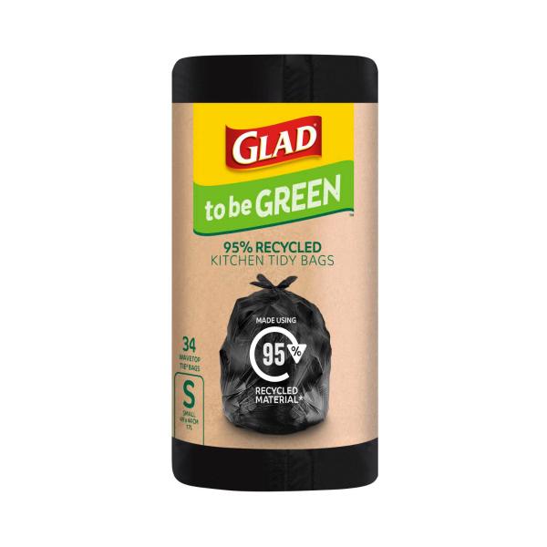 Buy Glad To Be Green Recycled Kitchen Tidy Bags Small 34 pack | Coles